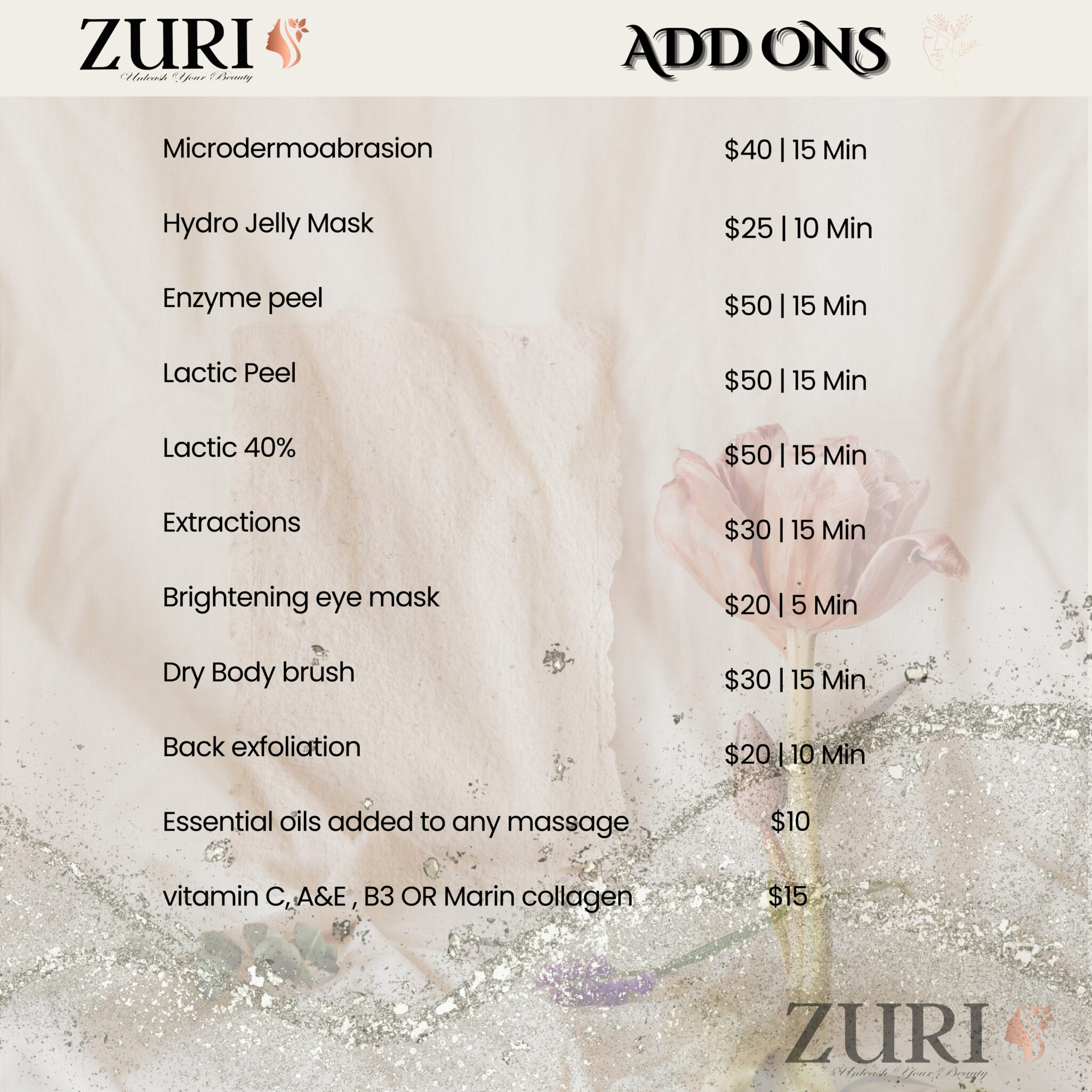 ADD ONS – Zuri Beauty